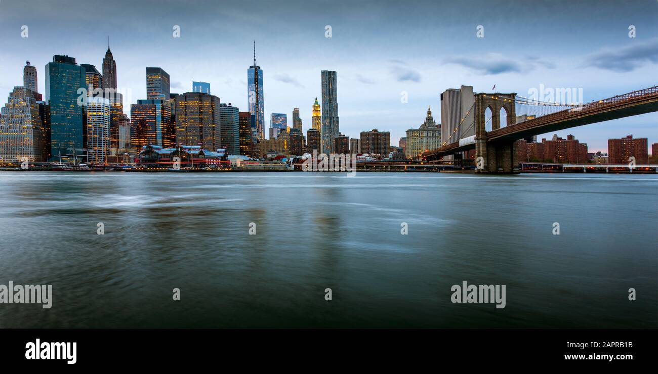 New York skyline, view from Brooklyn Stock Photo - Alamy
