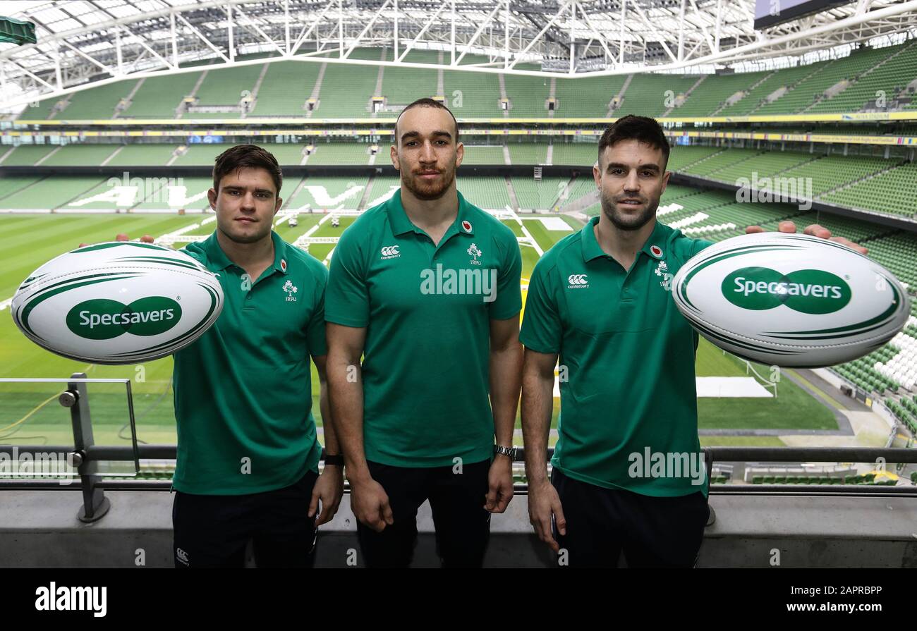 Ireland's Dave Heffernan (left), Ultan Dillane (centre) and Conor ...