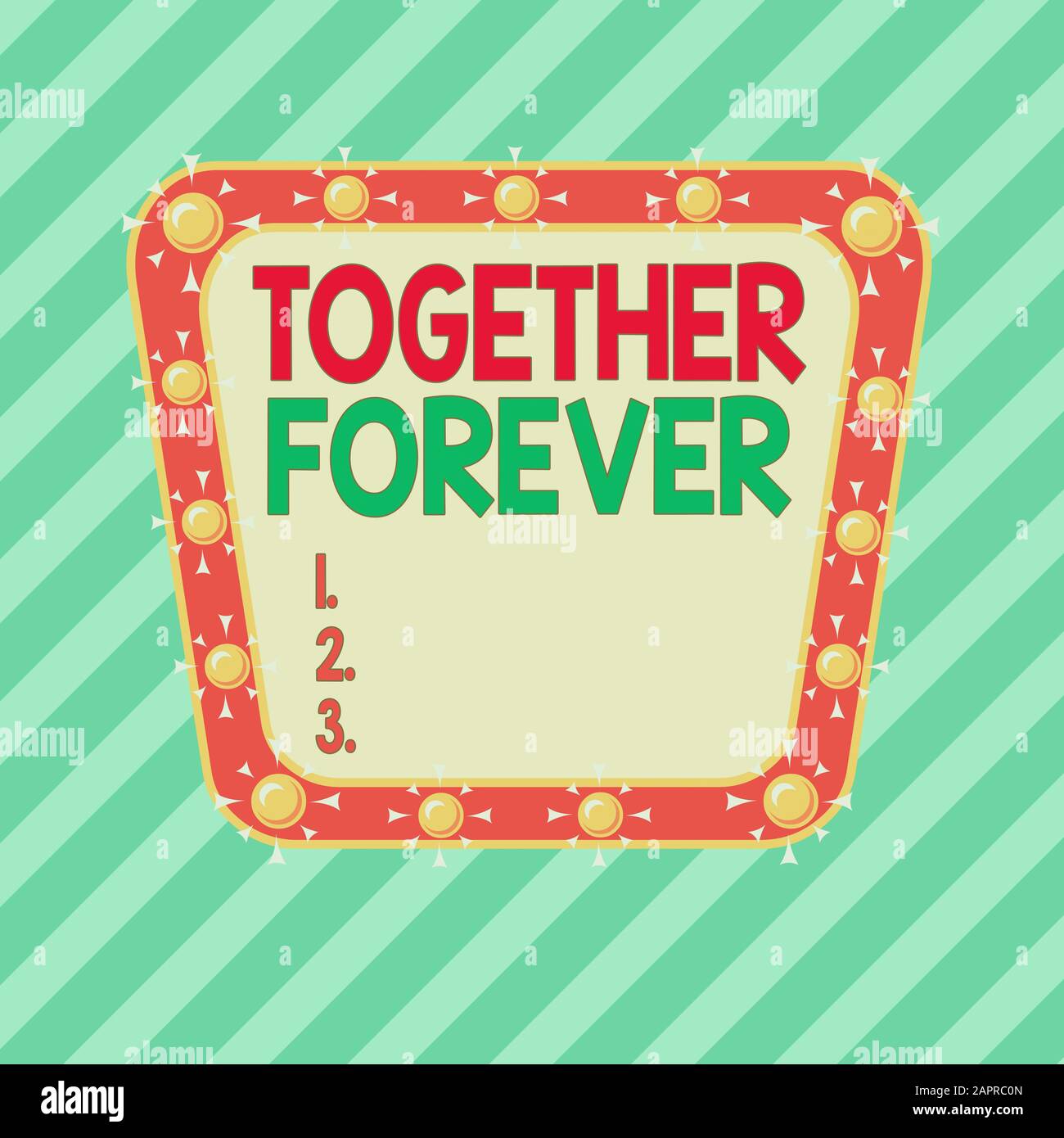 Conceptual hand writing showing Together Forever. Concept meaning ...