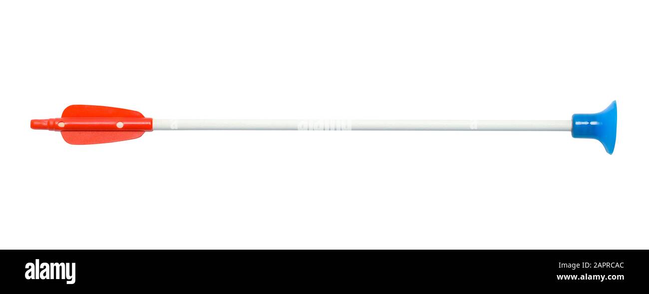 Toy Suction Cup Arrow Isolated on White Background Stock Photo - Alamy
