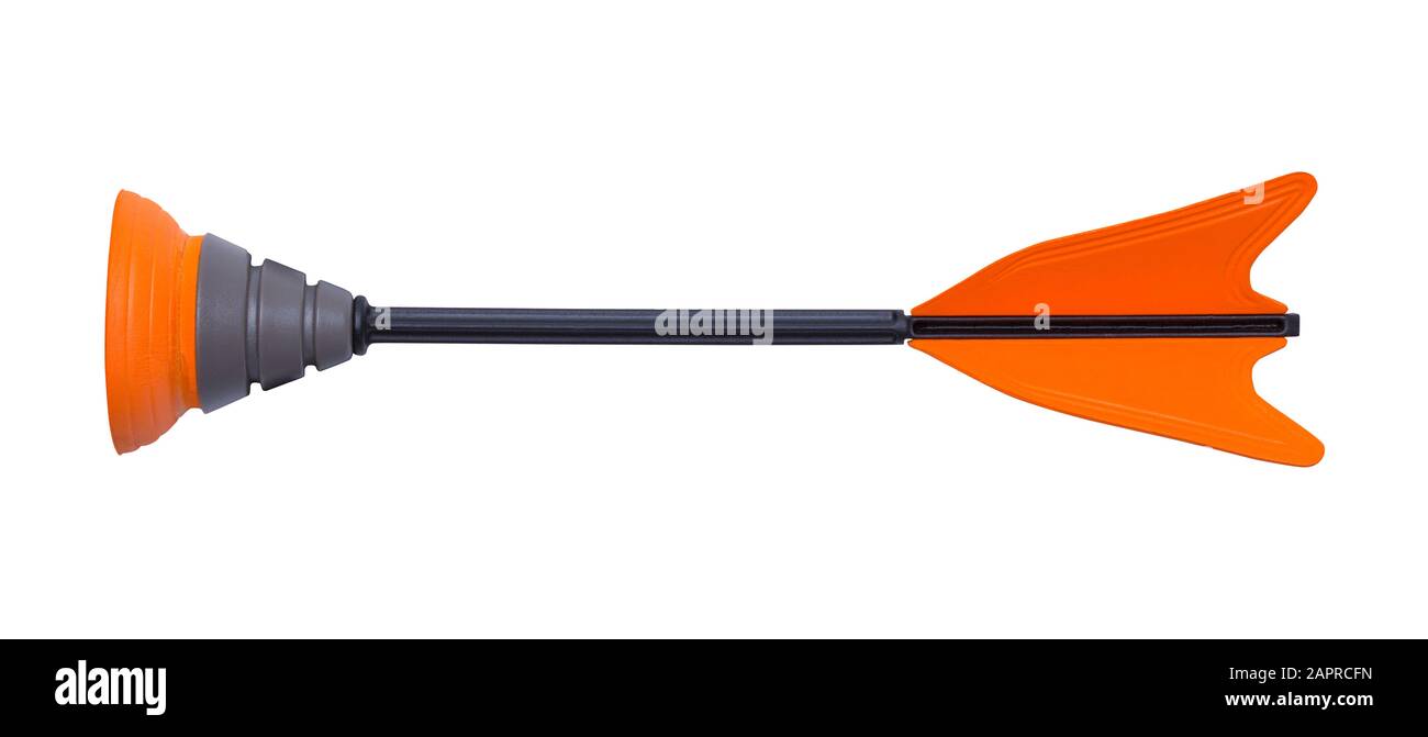 Suction Cup Toy Arrow Isolated on White Background Stock Photo - Alamy