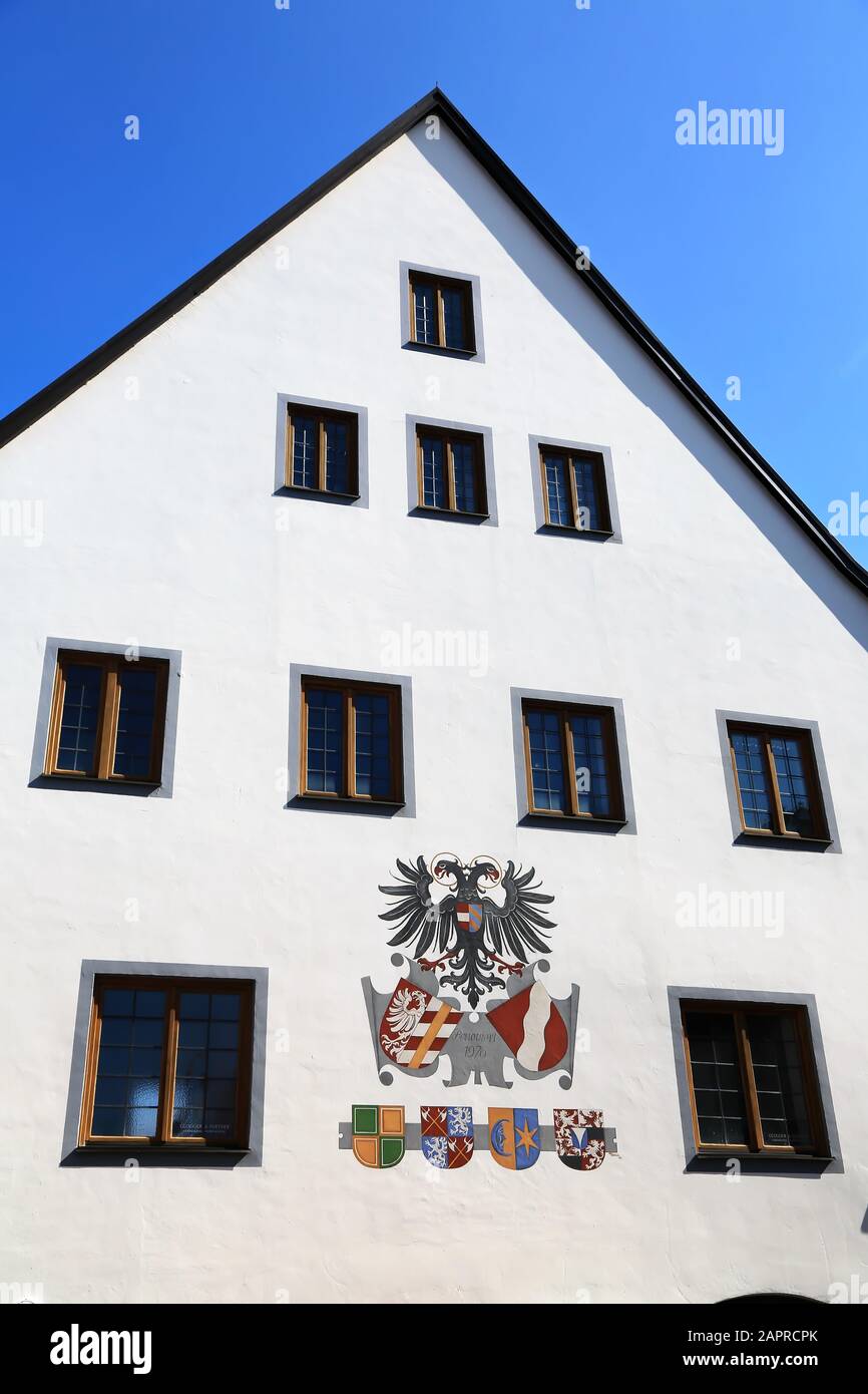 the Altes Rathaus sights of Krumbach (Swabia Stock Photo - Alamy