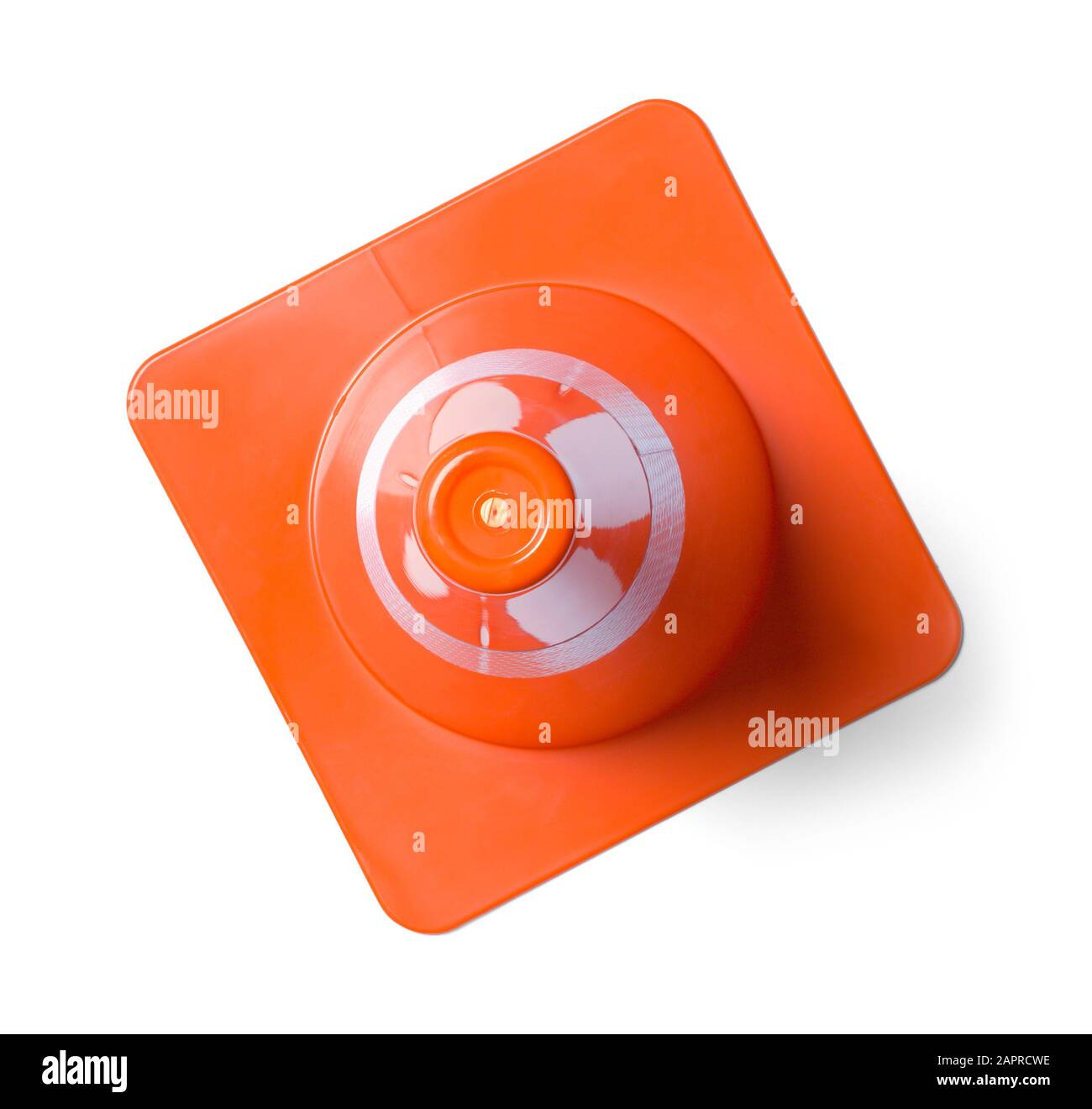 Orange Traffic Cone Top View Isolated on White Background Stock Photo ...
