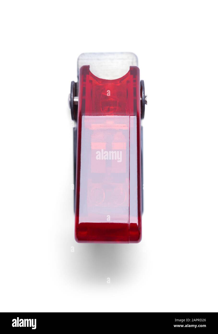 Red Trigger Switch Top View Isolated on White Stock Photo - Alamy