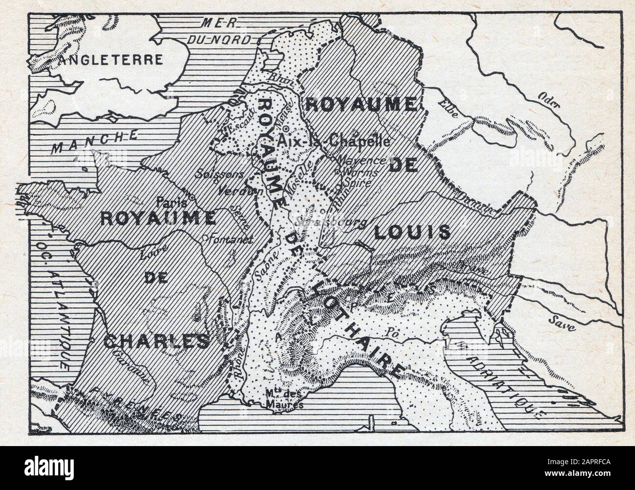 Le partage de Verdun. 843 Stock Photo - Alamy