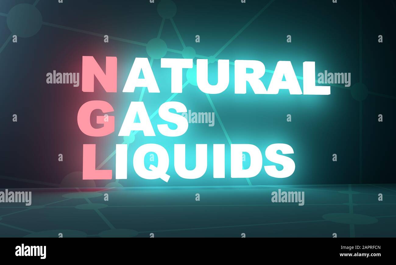 Acronym NGL - Natural gas liquids. Business conceptual image. 3D ...