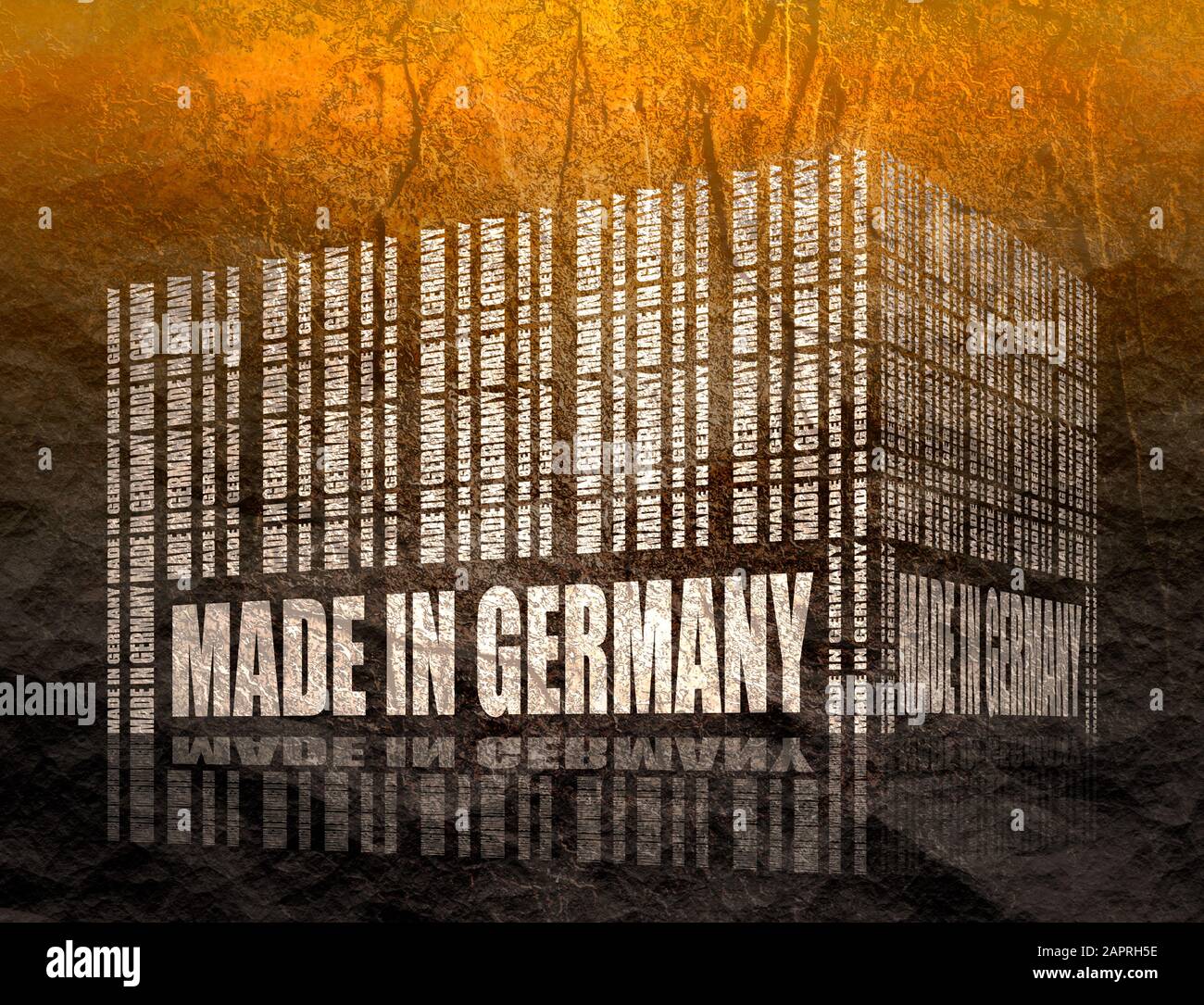Made in Germany in bar code. Lines consist of same words Stock Photo ...