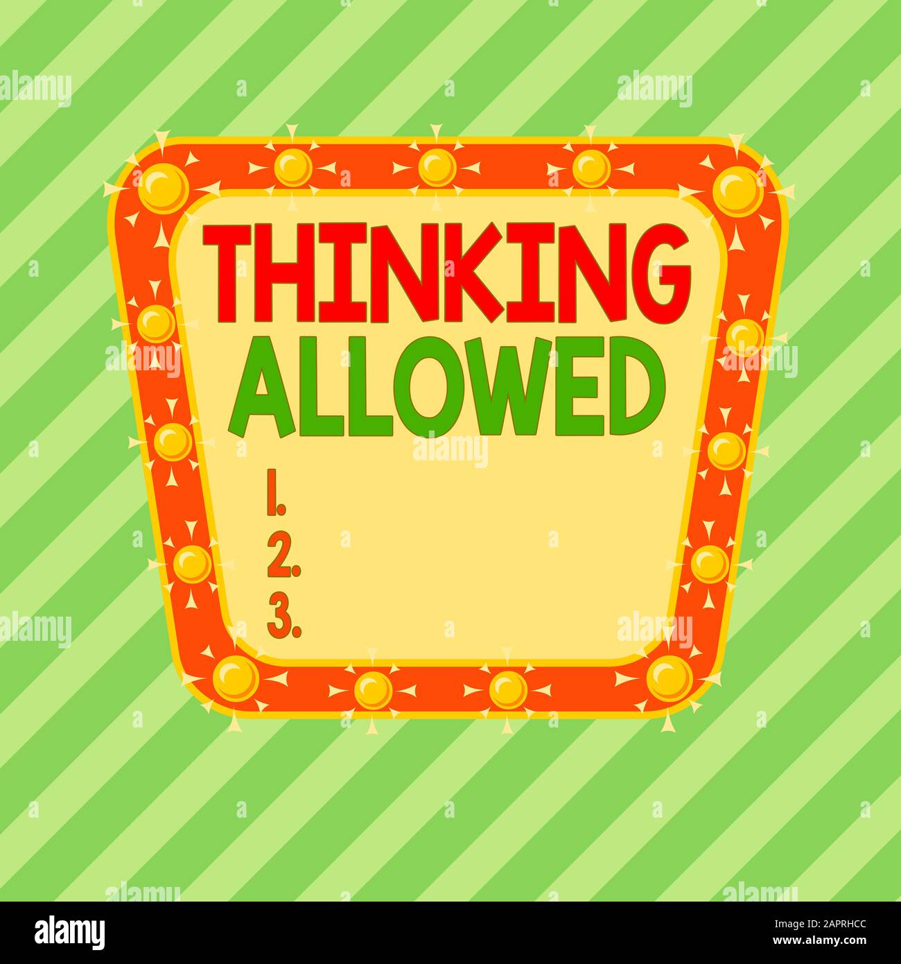 Conceptual hand writing showing Thinking Allowed. Concept meaning ...