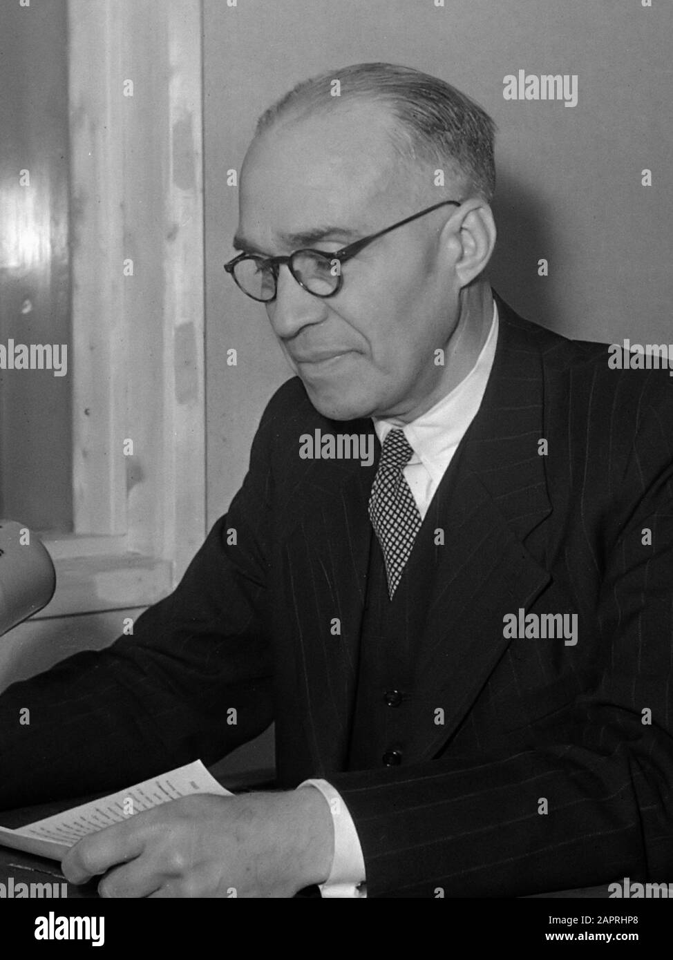 Minister Logeman 1945 Stock Photo - Alamy