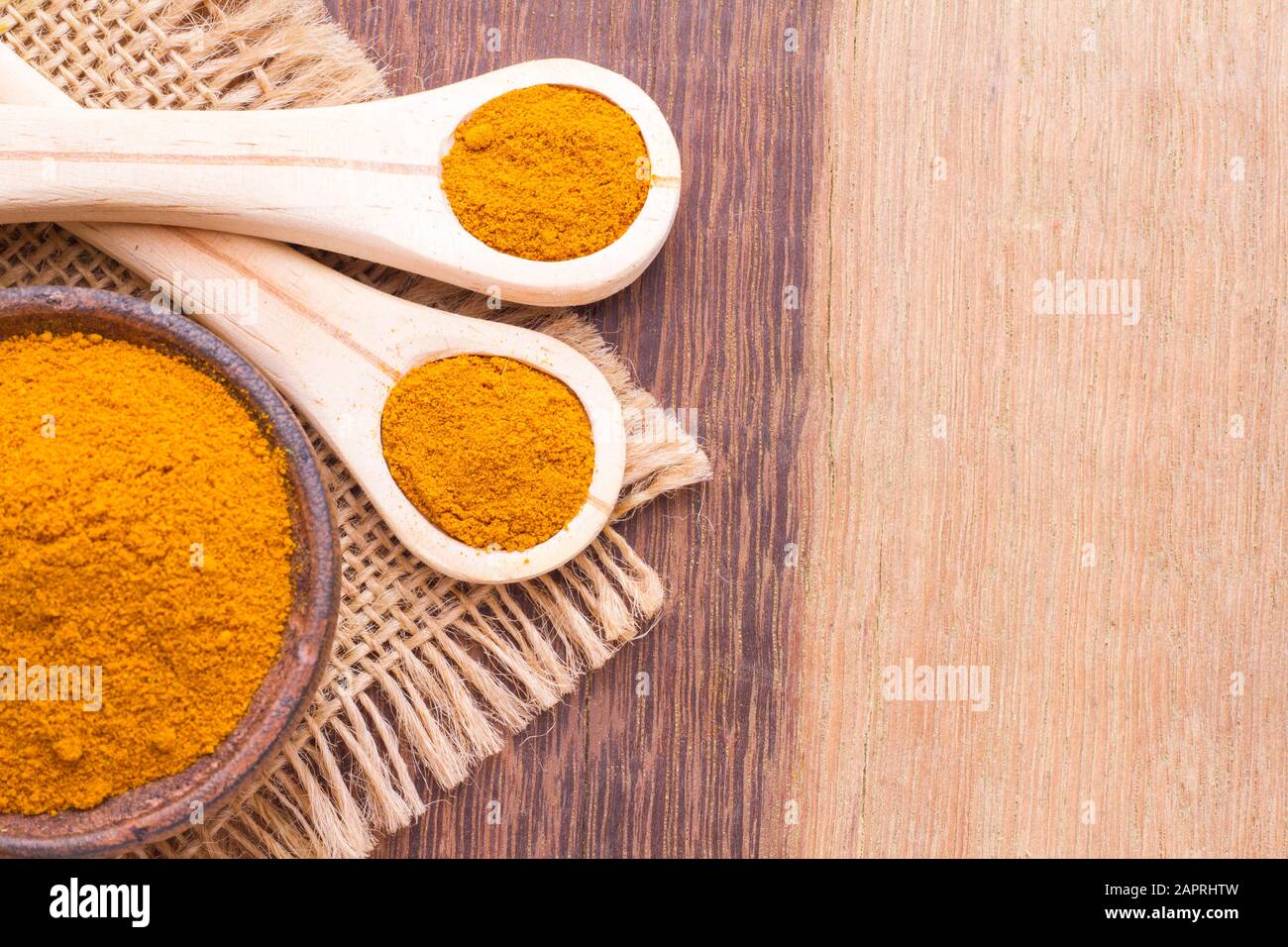 turmeric powder and roots, Asian origin plant containing curcumin has ...