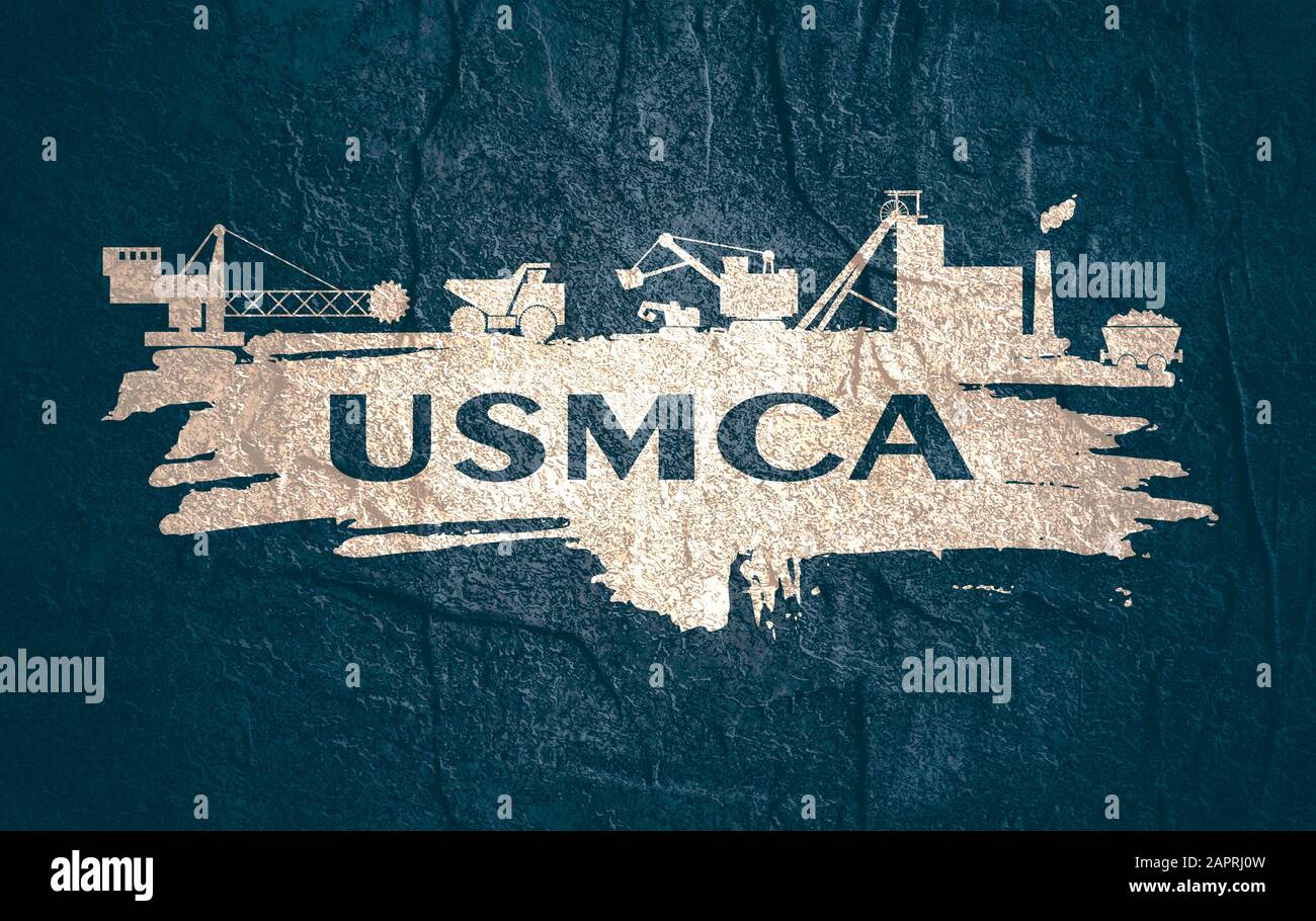 USMCA - United States Mexico Canada Agreement. USMCA text. Heavy ...