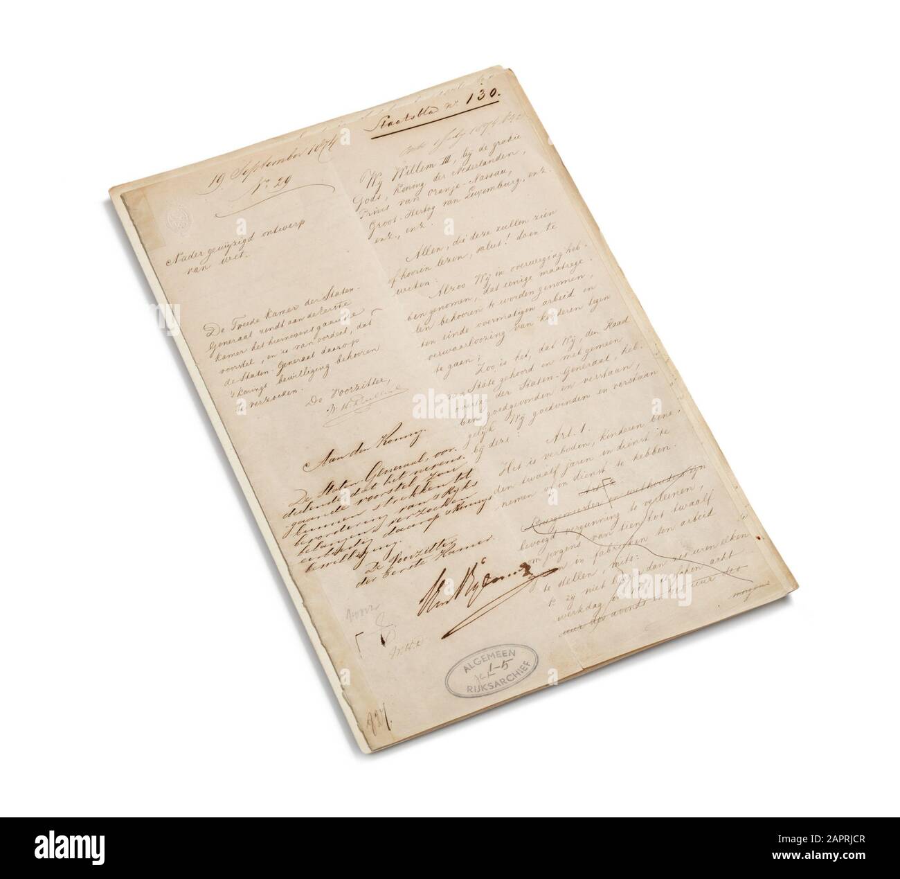 Kinderwetje Van Houten (leerplichtwet 1901), Kabinet des Konings ...