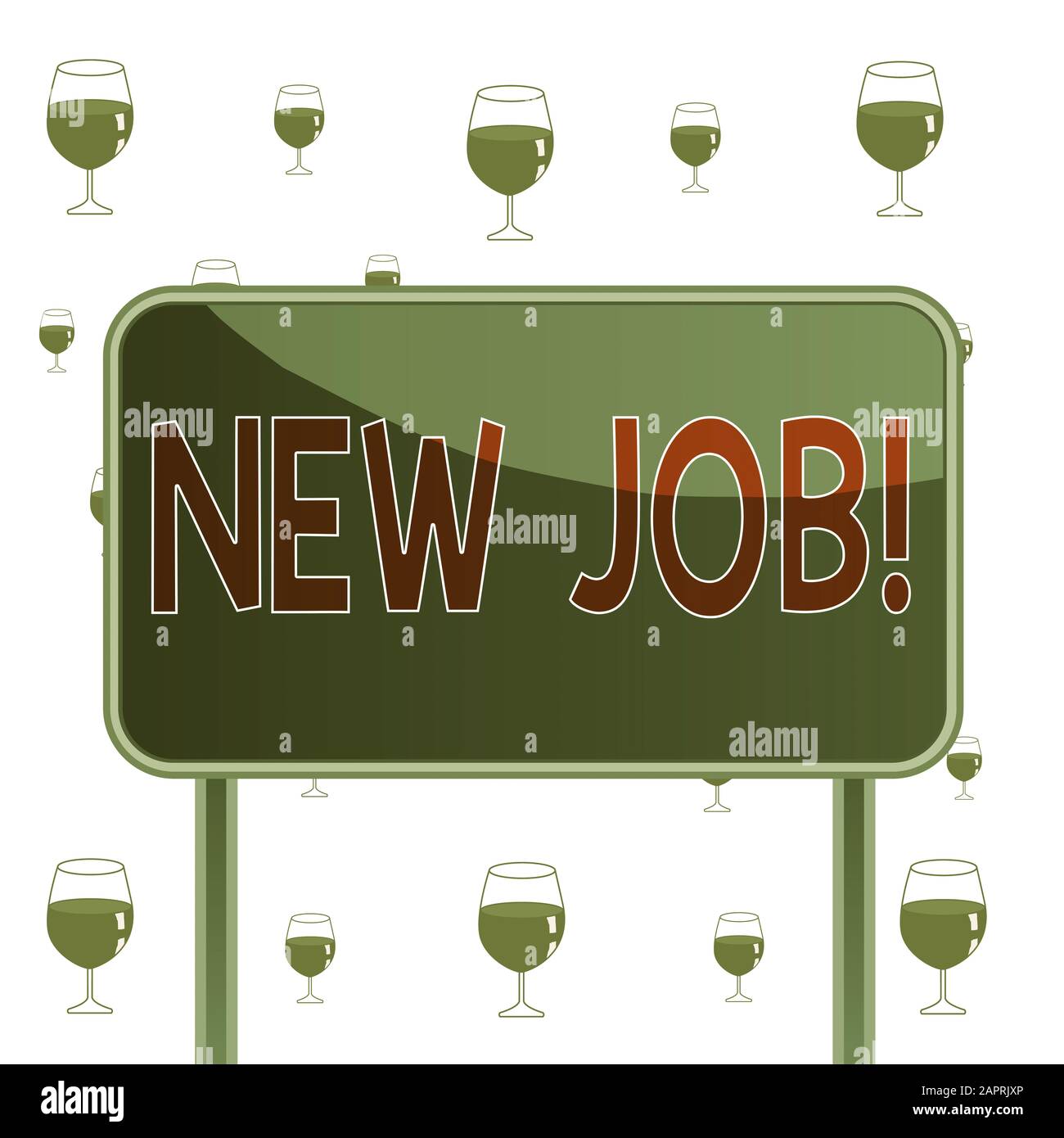 Text sign showing New Job. Business photo text recently having paid ...