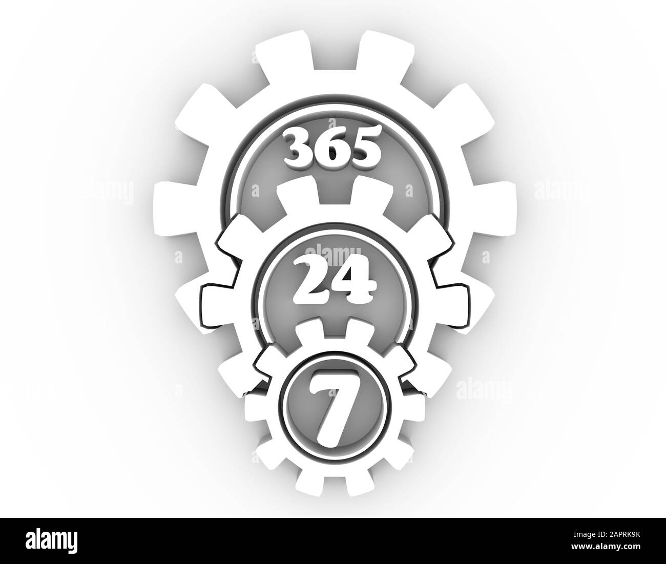 Time operation mode in gear. For customer support and retail. Seven ...