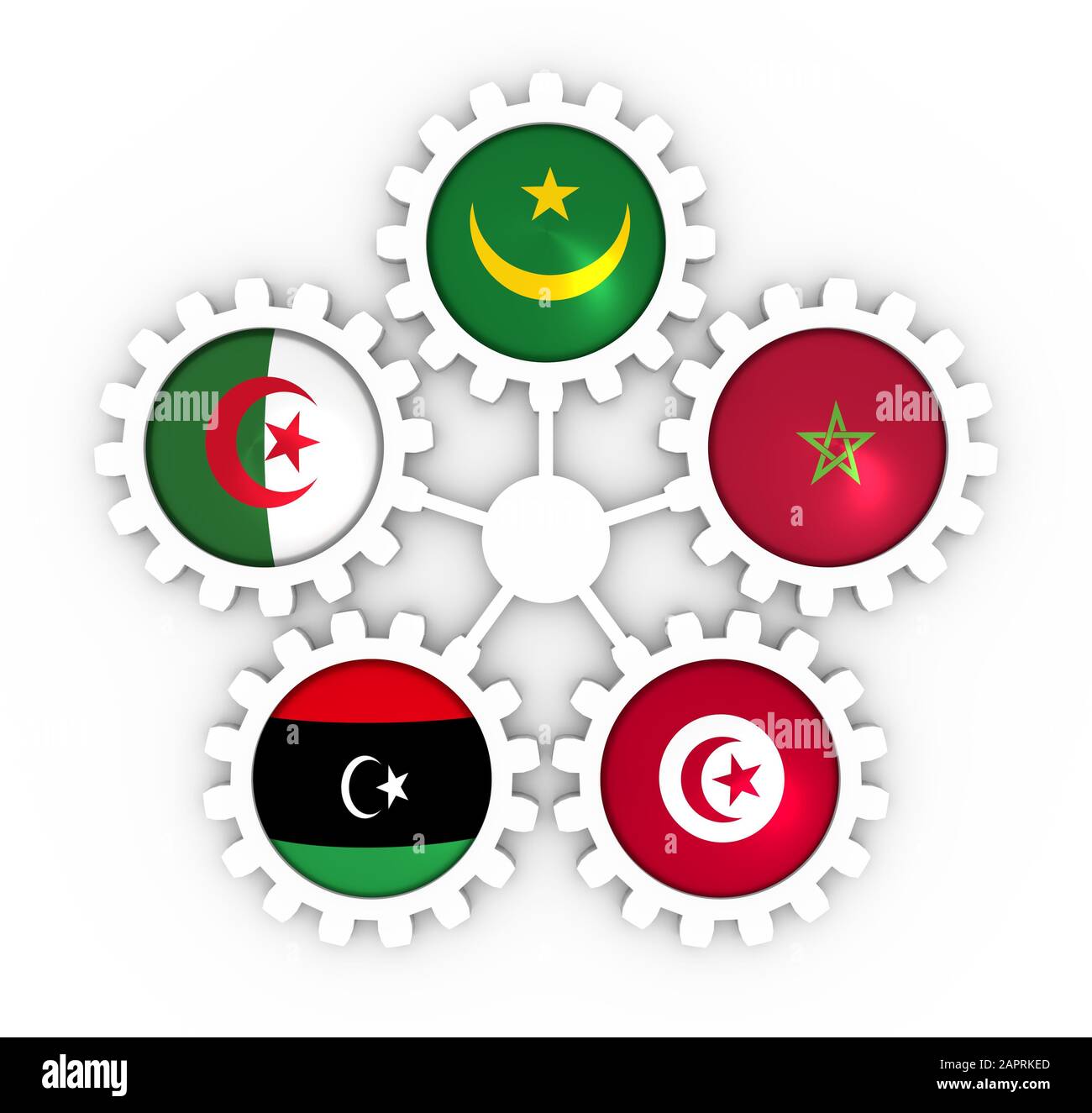 Arab maghreb union flag on Cut Out Stock Images & Pictures - Alamy
