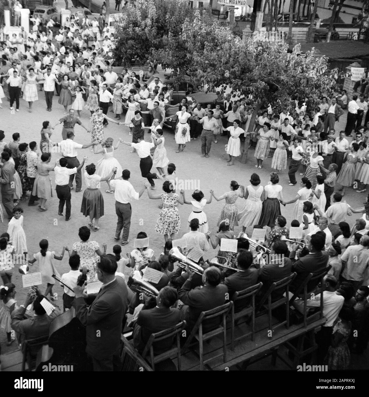 Village life and landscapes on the Catalan coast Villagers dancing ...