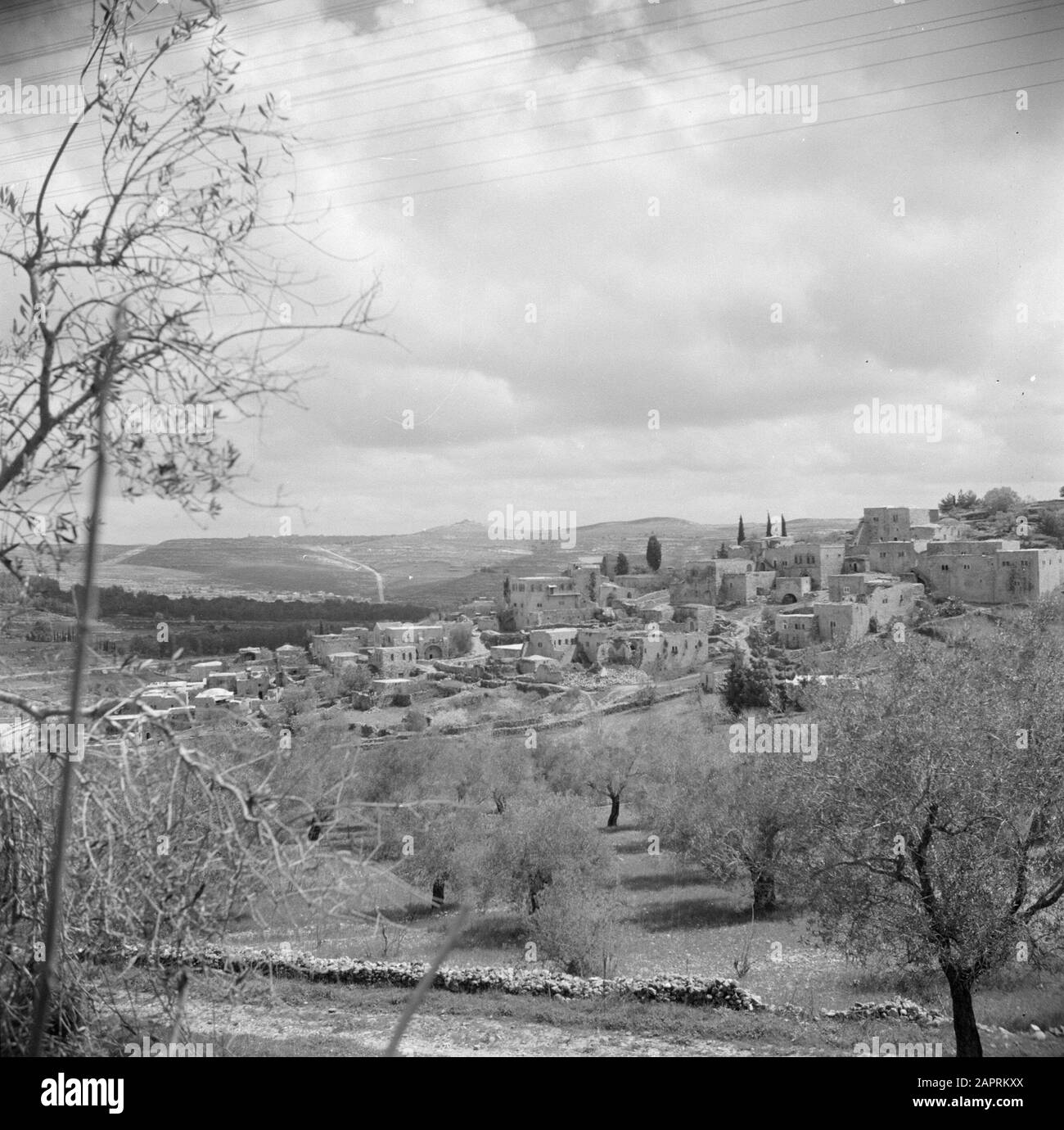 Israel 1948-1949: en route to Jerusalem Village on a hill, presumably ...