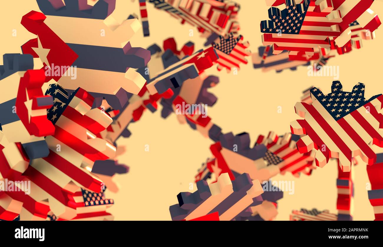 Image relative to politic and economic relationship between USA and ...
