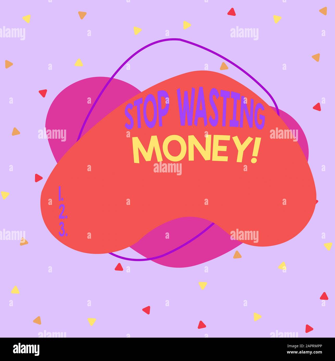 Writing note showing Stop Wasting Money. Business concept for advicing ...