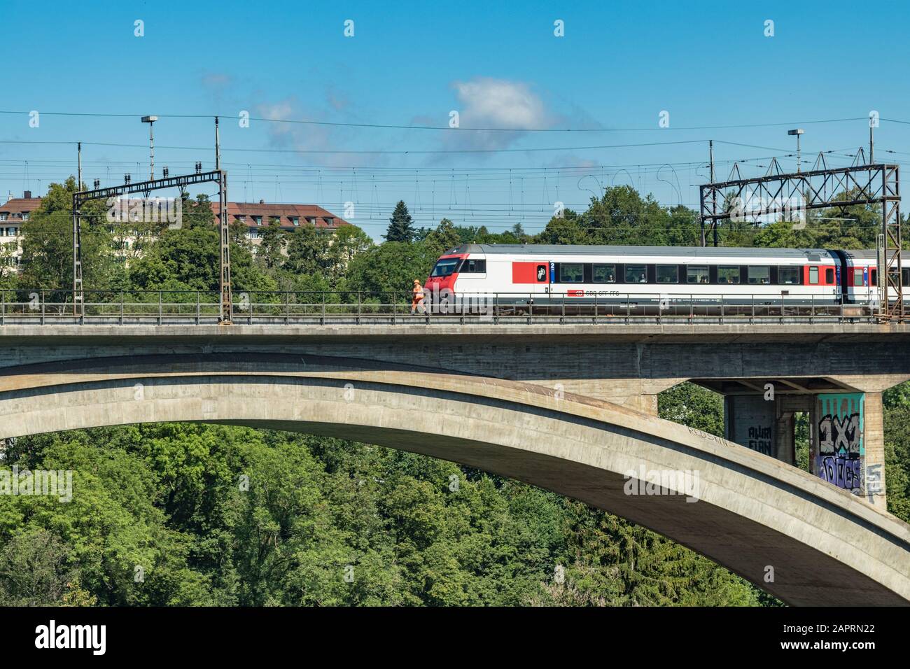 Switzerland train bridge hi-res stock photography and images - Alamy