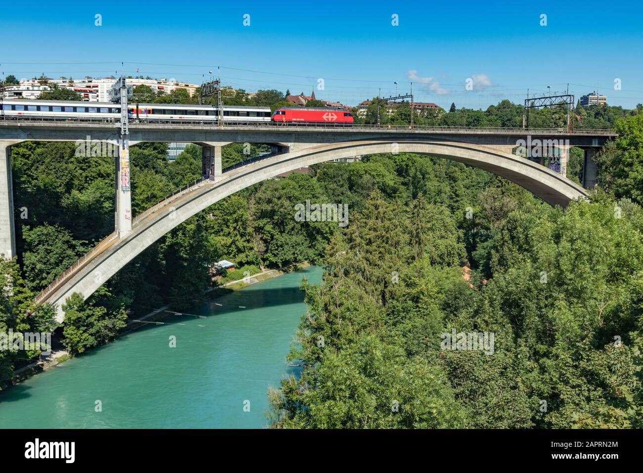 Switzerland train bridge hi-res stock photography and images - Alamy