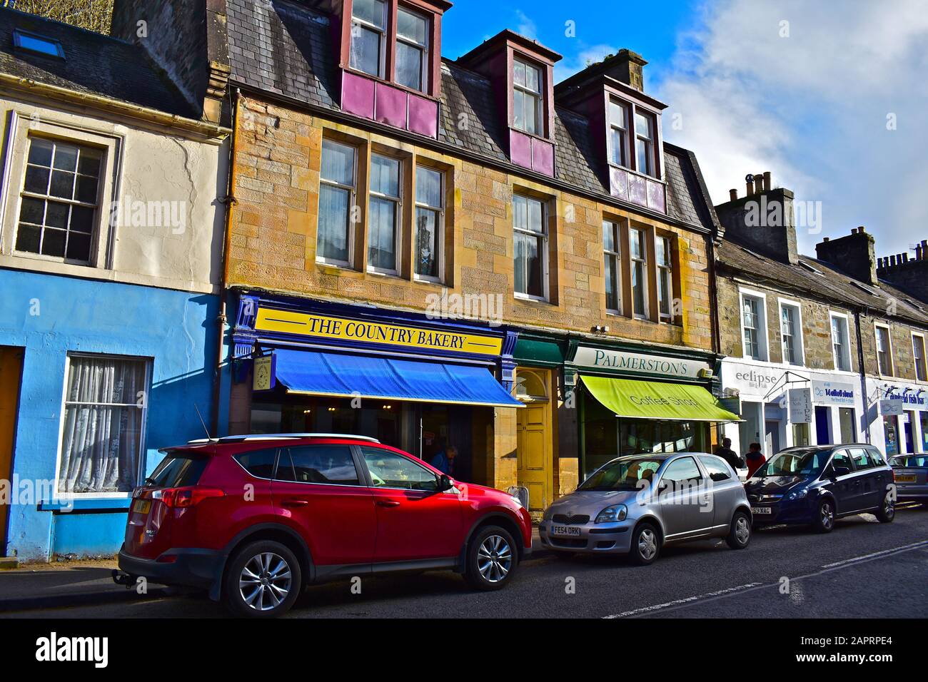 A general view of the old houses and shops that line Atholl Street, the ...