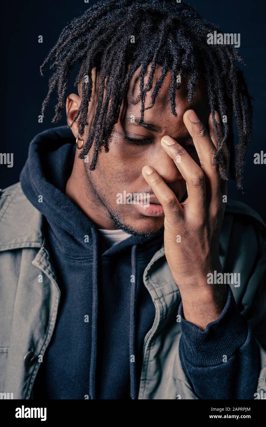 Studio Shoot Of African Model With Dreadlock Stock Photo - Alamy