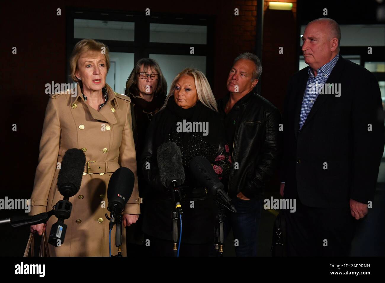 Business Secretary Andrea Leadsom (left), Harry Dunn's mother Charlotte ...