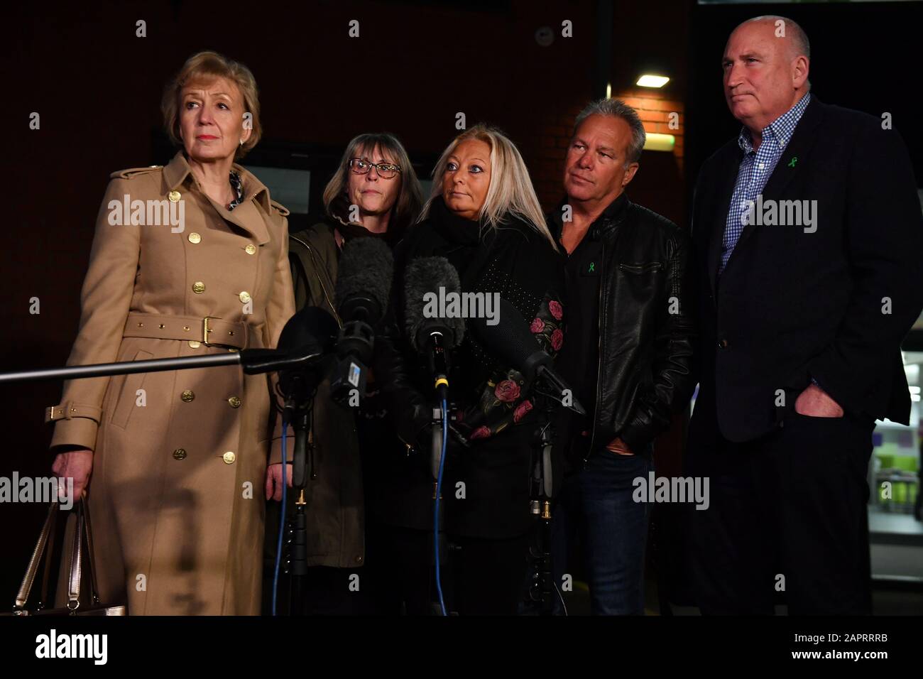 Business Secretary Andrea Leadsom (left), Harry Dunn's mother Charlotte ...