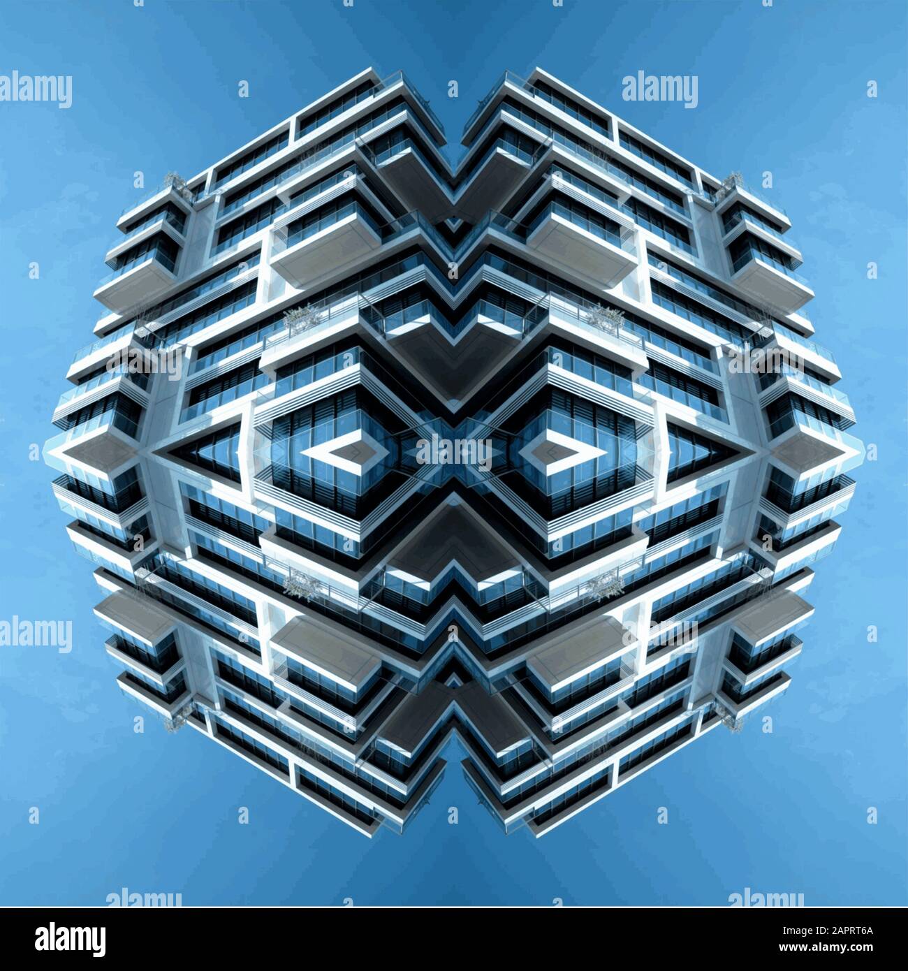 Digital abstract visualization of high-tech future technology ...