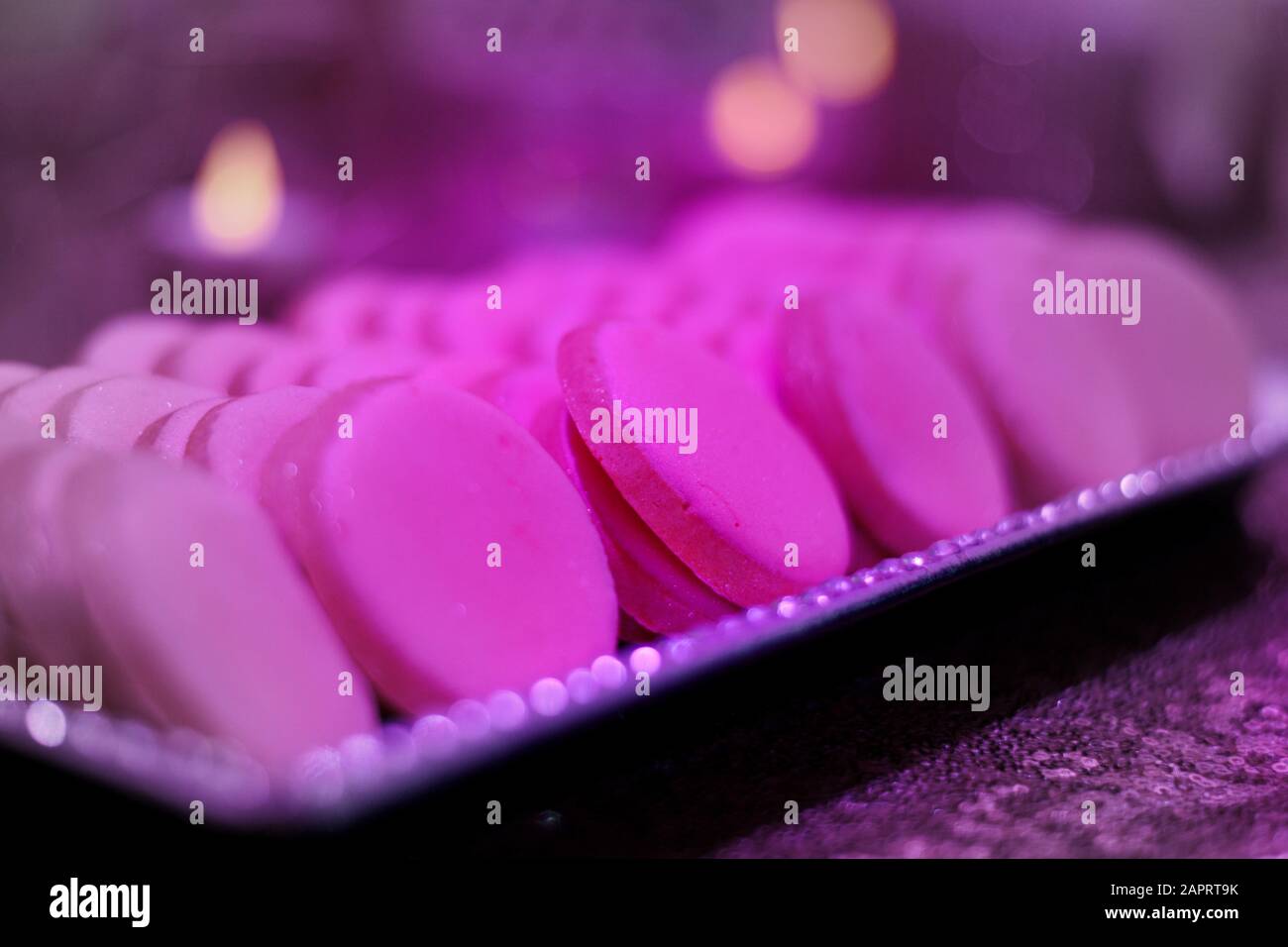 Pink Cookies on the Latin 15 Years Celeration Stock Photo - Alamy