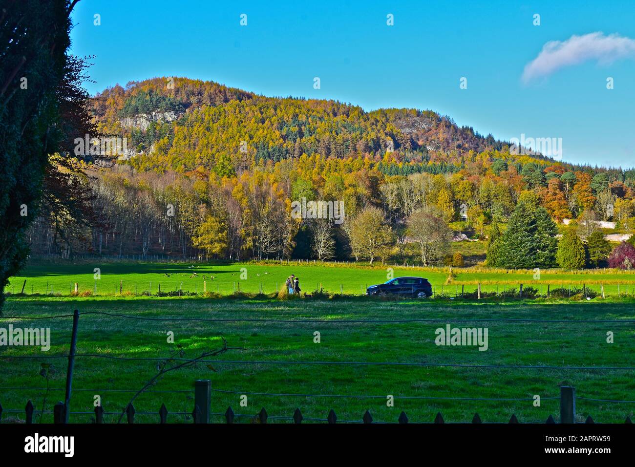 A view across the beautiful local countryside around Dunkeld, towards ...