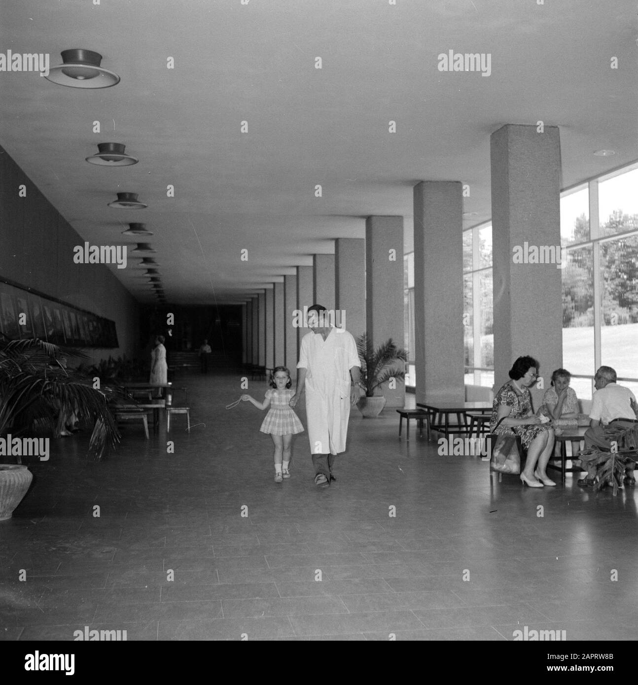 A corridor at the Beilinson hospital in Petah Tikwa with patients and ...