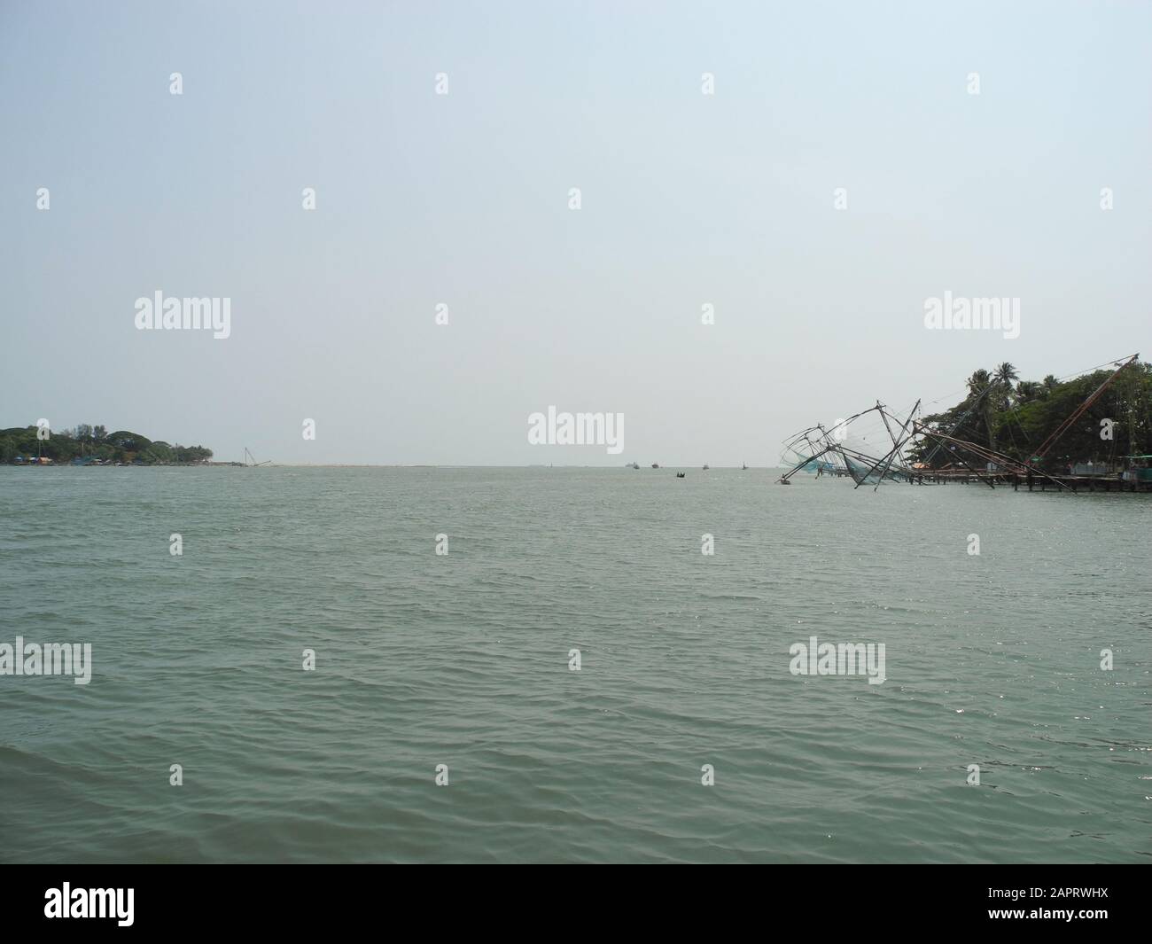 Backwaters Bay in Kerala Kochi Stock Photo - Alamy