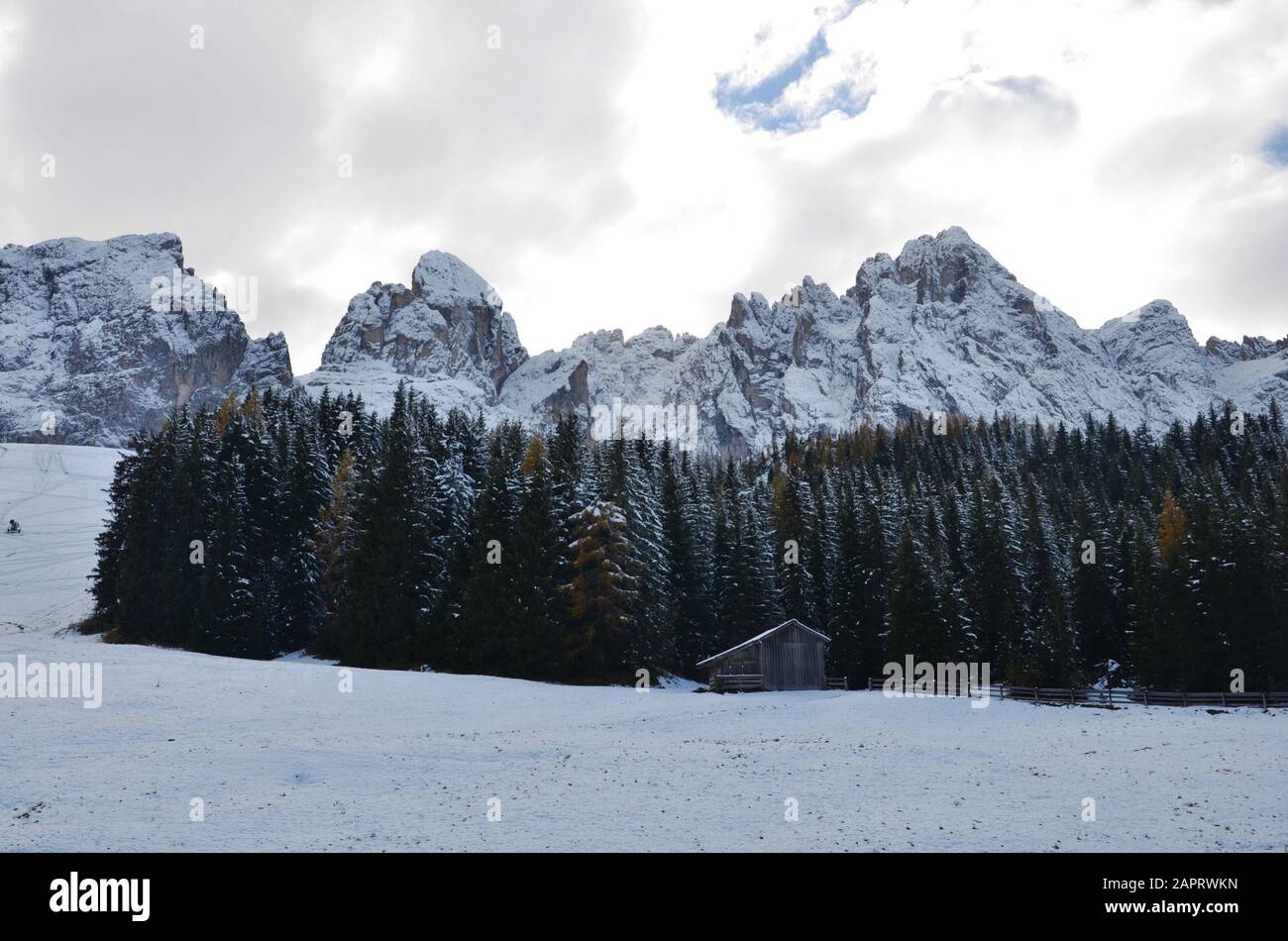 The mountain range is the background to the valley Stock Photo - Alamy