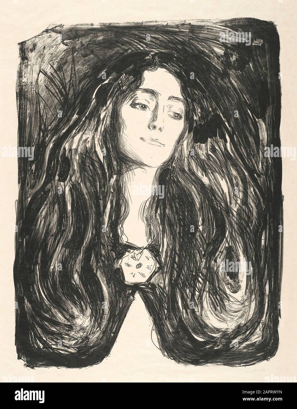 vintage Edvard Munch original artwork Stock Photo - Alamy