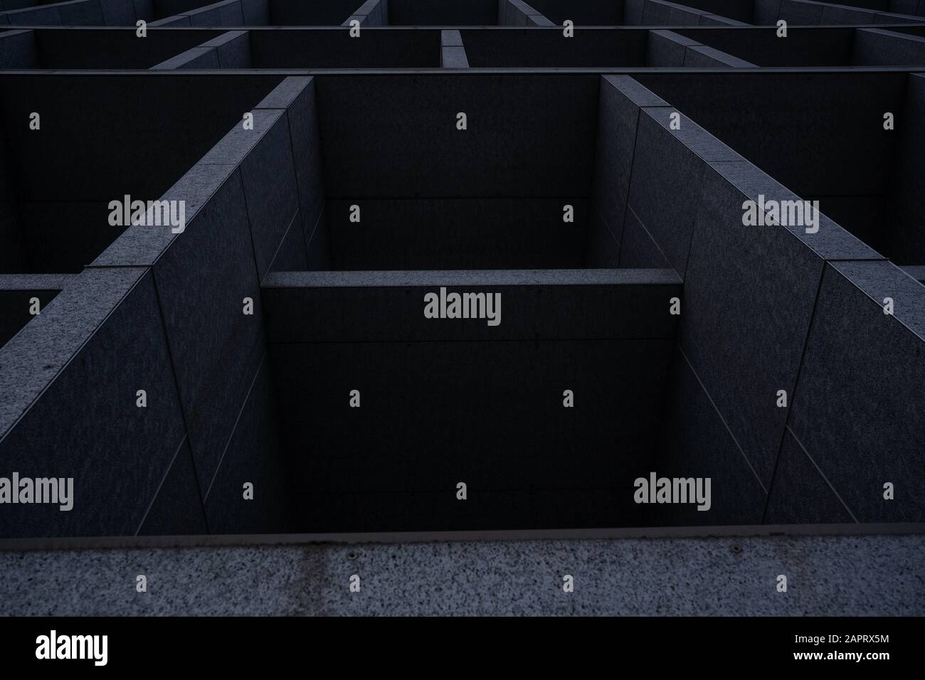 empty square stone wall building Stock Photo - Alamy