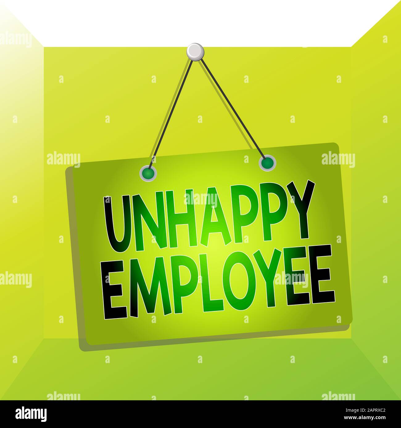 Conceptual hand writing showing Unhappy Employee. Concept meaning a ...