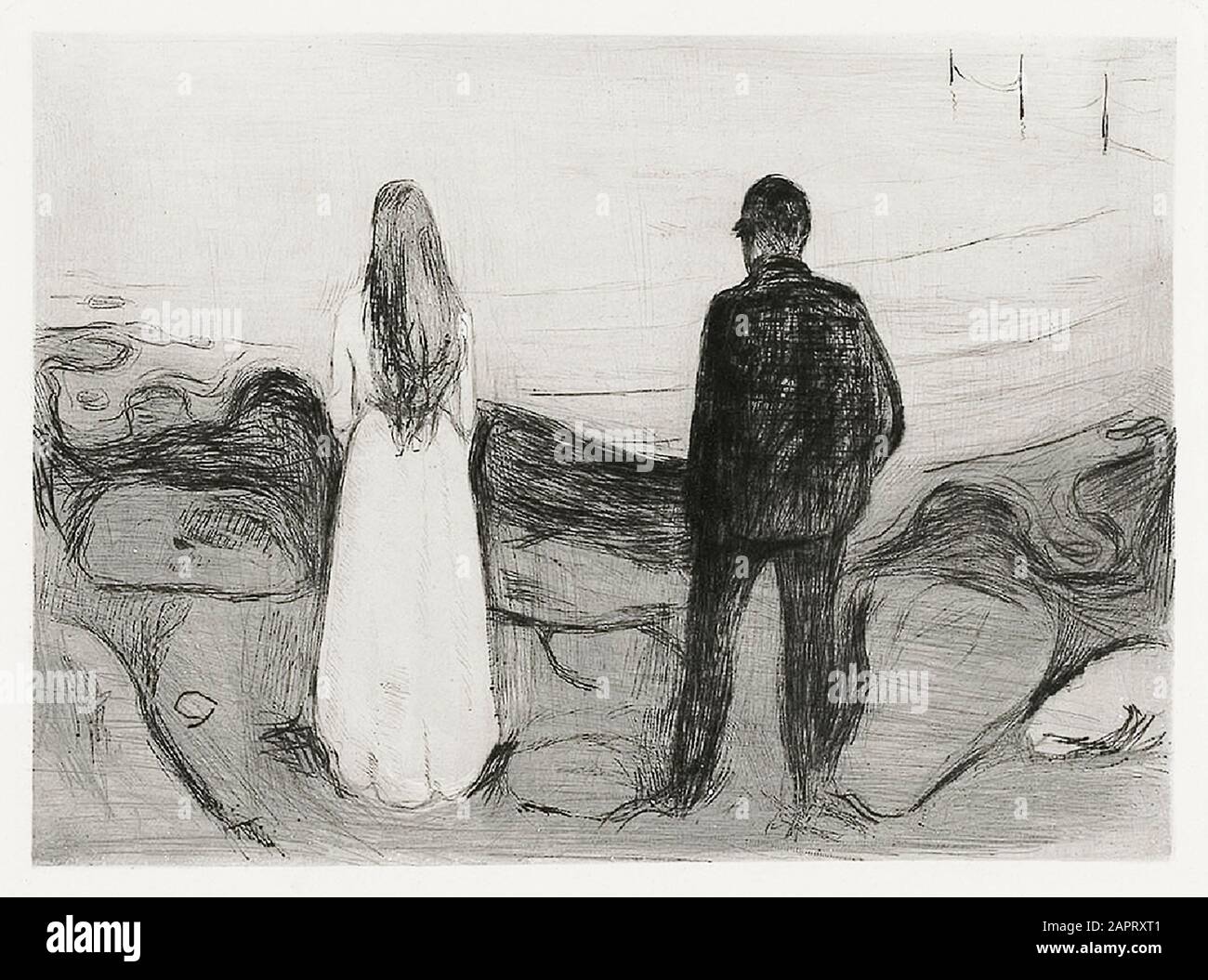 vintage Edvard Munch original artwork Stock Photo - Alamy