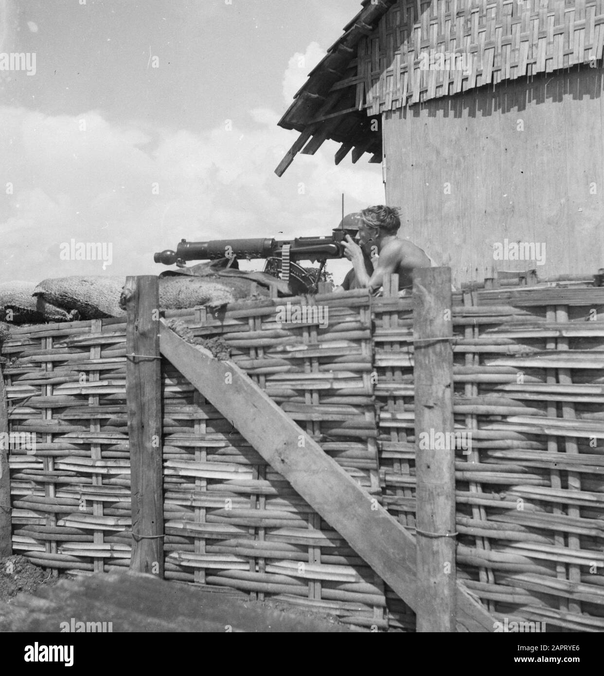 Vickers machine gun post Black and White Stock Photos & Images - Alamy