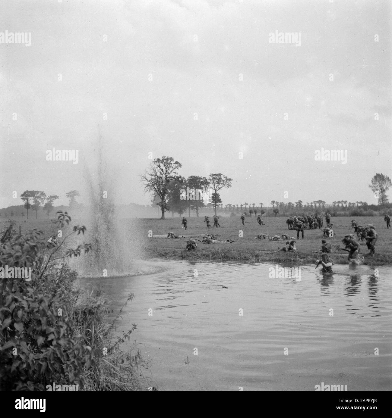 Military Reportage A military exercise. A river must be crossed. A ...