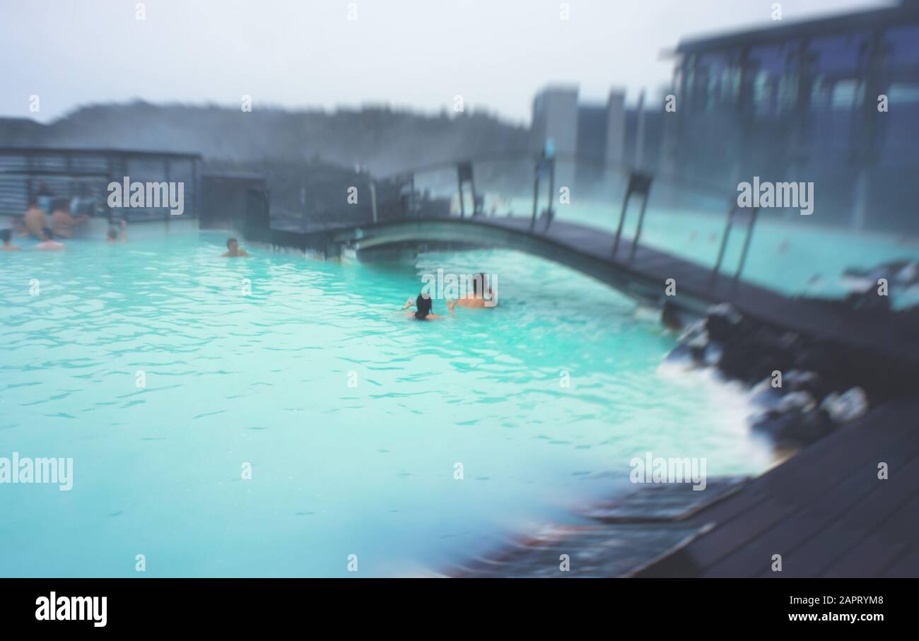 Famous Icelandic Geothermal Spa Resort Blue Lagoon near Reykjavik in ...