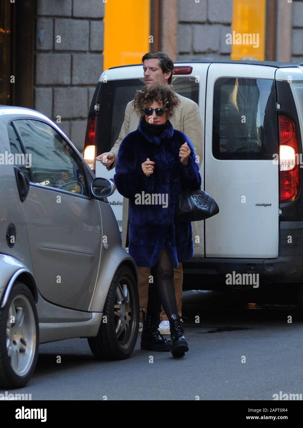 Milan, Marcella Bella and husband Mario Merello in the center Marcella ...