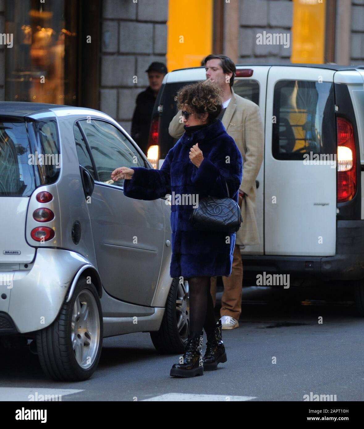 Milan, Marcella Bella and husband Mario Merello in the center Marcella ...
