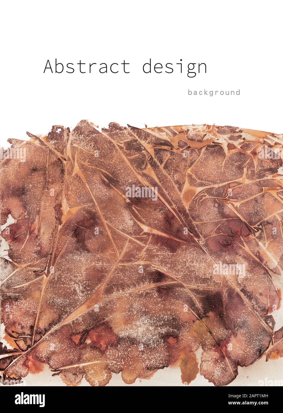 Watercolor abstract hand painted background: the layer of the earth or ...