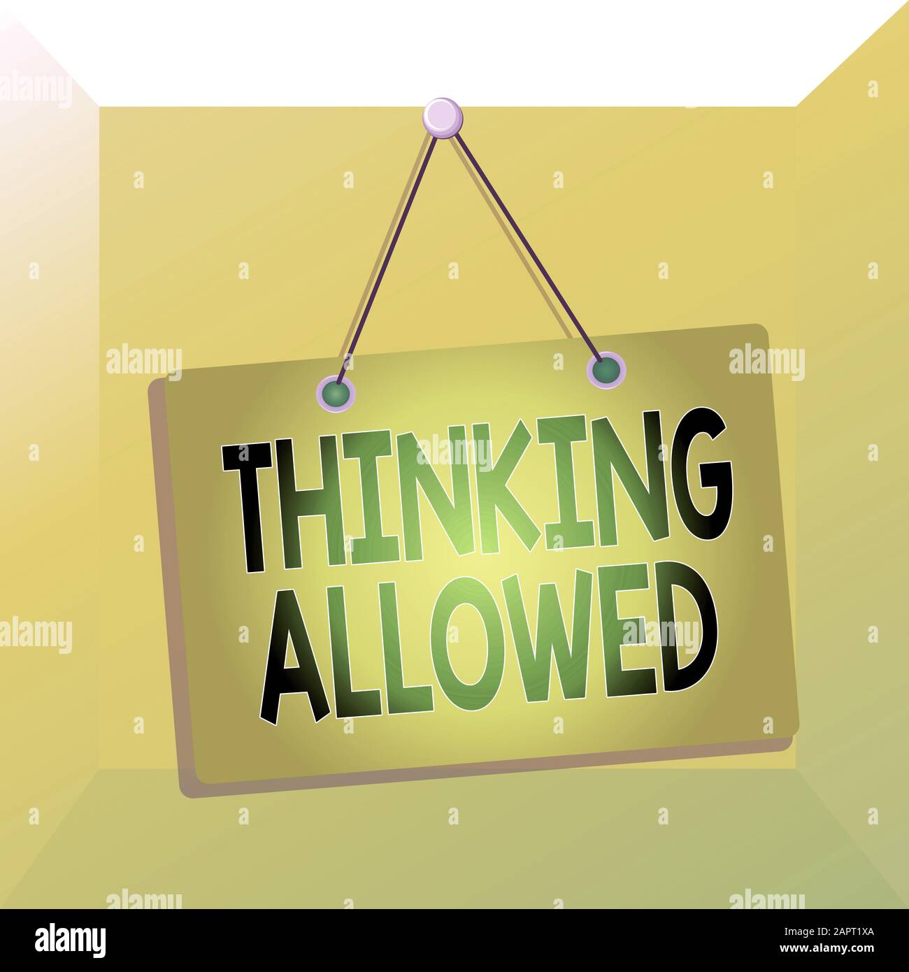 Conceptual hand writing showing Thinking Allowed. Concept meaning ...