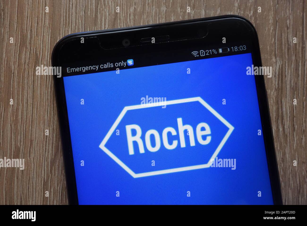 Roche Group logo displayed on a modern smartphone Stock Photo - Alamy