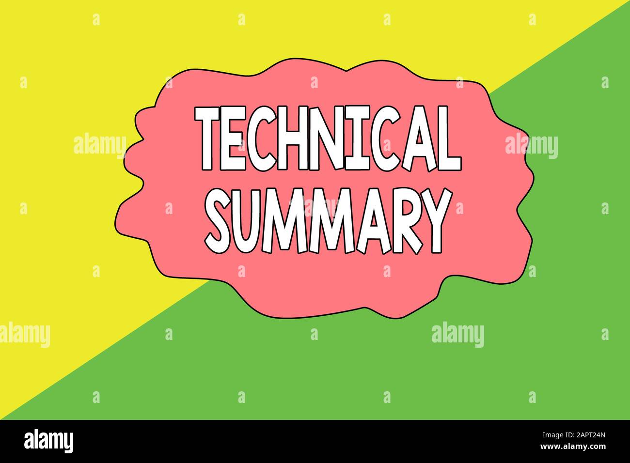 Conceptual hand writing showing Technical Summary. Concept meaning ...