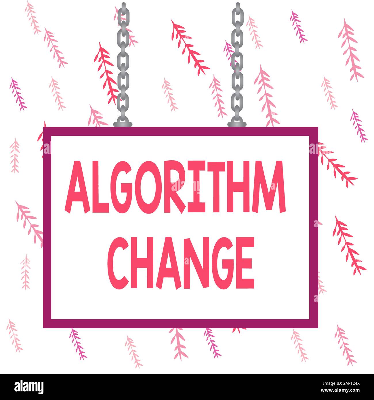 Handwriting text writing Algorithm Change. Conceptual photo change in procedure designed to ...