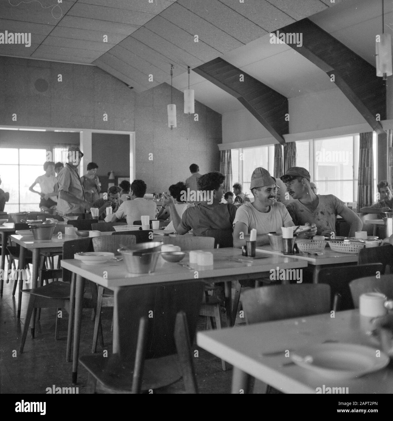 Dining room in the kibbutz Revivim in the Negev Desert Date: undated ...